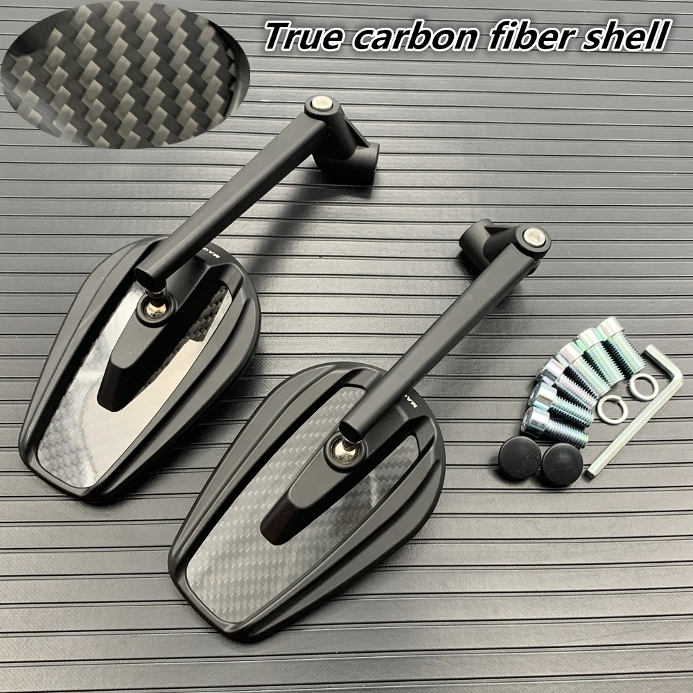 True-Carbon-Fiber-Motorcycle-Mirror-Scooter-E-Bike-Rearview-Mirrors ...