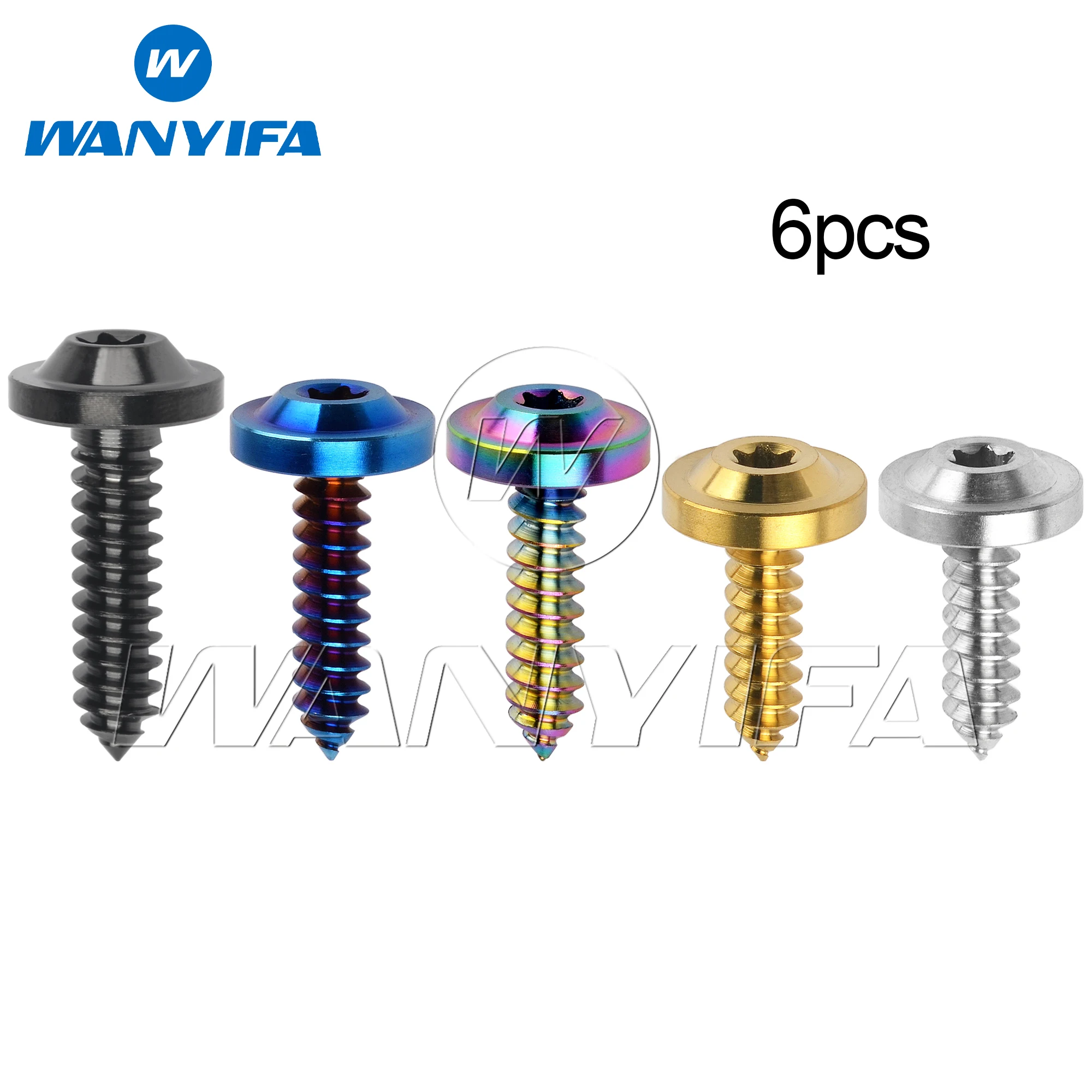 Wanyifa-6pcs-Titanium-Bolt-M4-M5x15-17-20-25mm-Butterfly-Self-Tapping ...