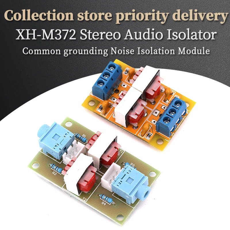XH-M372 스테레오 오디오 아이솔레이터, 차량 공통 접지 억제 간섭 노이즈 아이솔레이션 모듈, 변압기 커플러 ...
