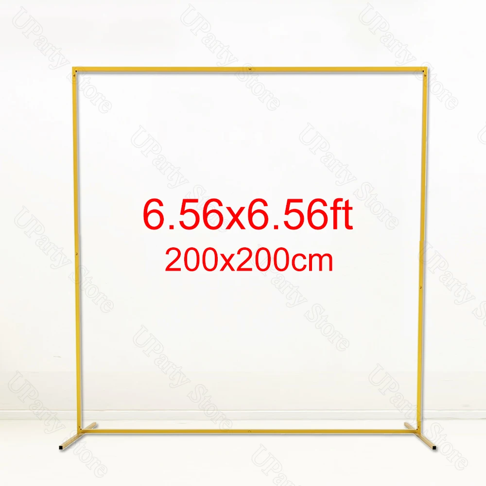 2m-Square-Backdrop-Stand-High-Qualty-Metal-Gold-Square-Flower-Frame ...
