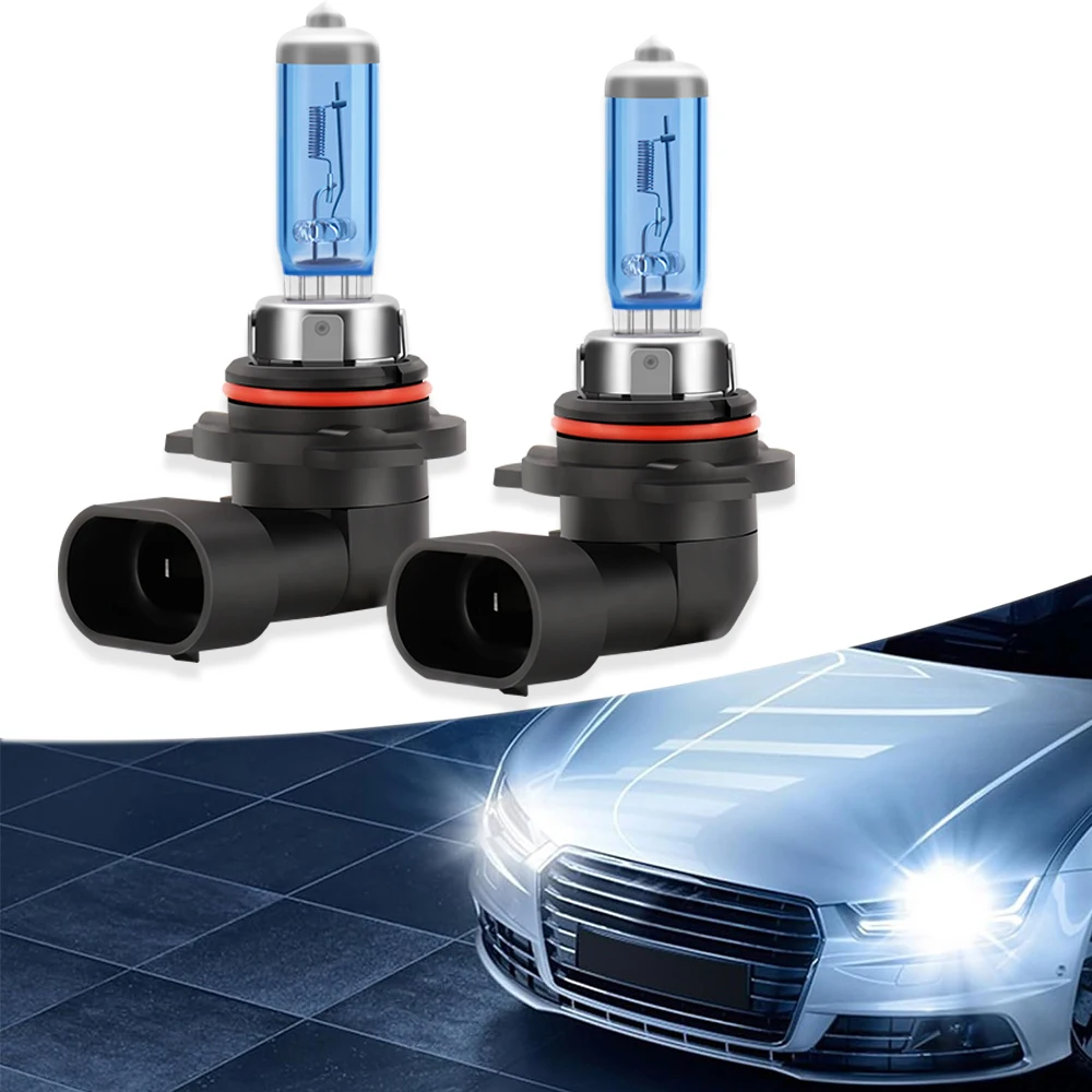 H7 H4 H11 5202 H1 HB3 HB4 H13 6000K White Halogen Headlight Bulbs 100W ...