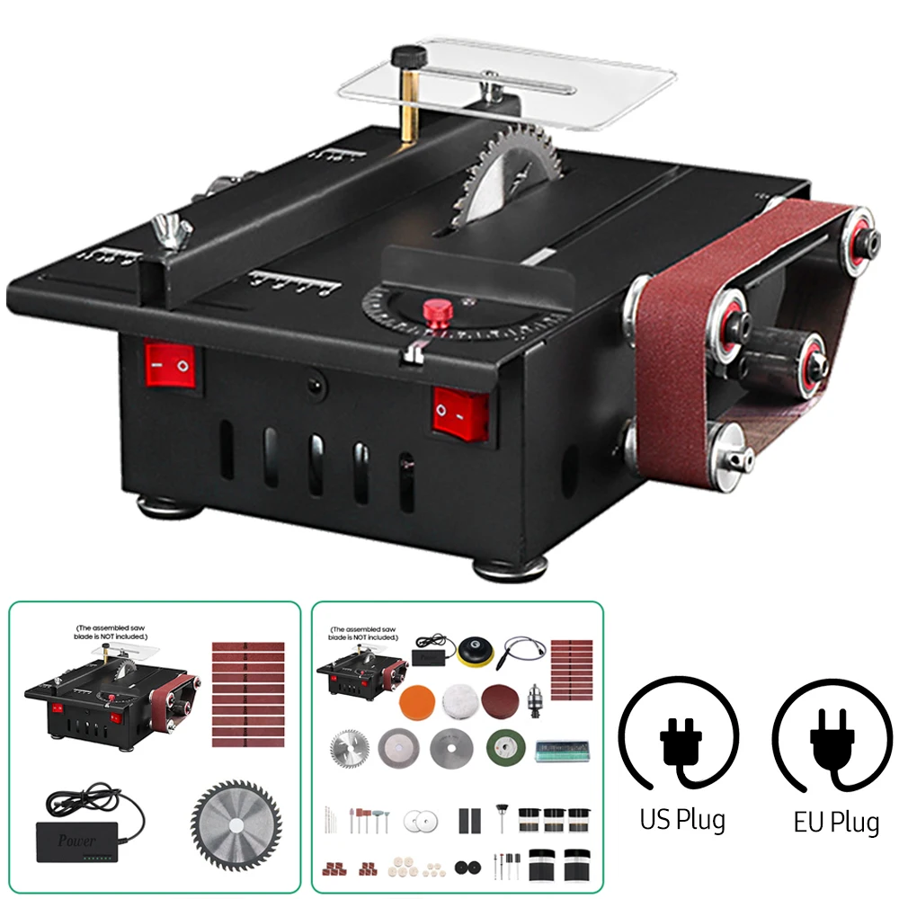 150W-2-In-1-Table-Saw-Belt-Sander-Kit-Variable-Speed-Bench-Circular-Saw ...