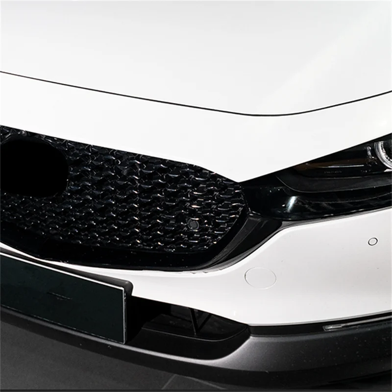 For MAZDA CX-30 modified mesh trim bright black sticker special ...