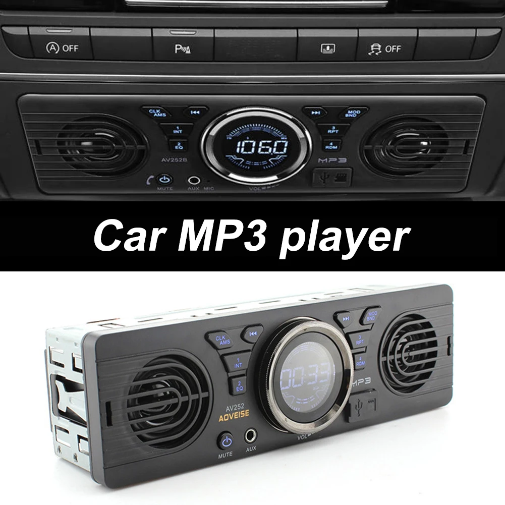 Car-Radio-MP3-Audio-Player-AV252-1-Din-Bluetooth-Hands-free-Stereo-FM ...