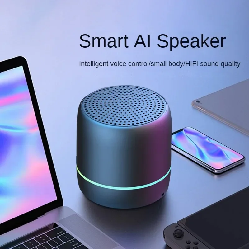 Alto-falante-Bluetooth-sem-fio-AI-Intelligent-Voice-Control-Mini ...