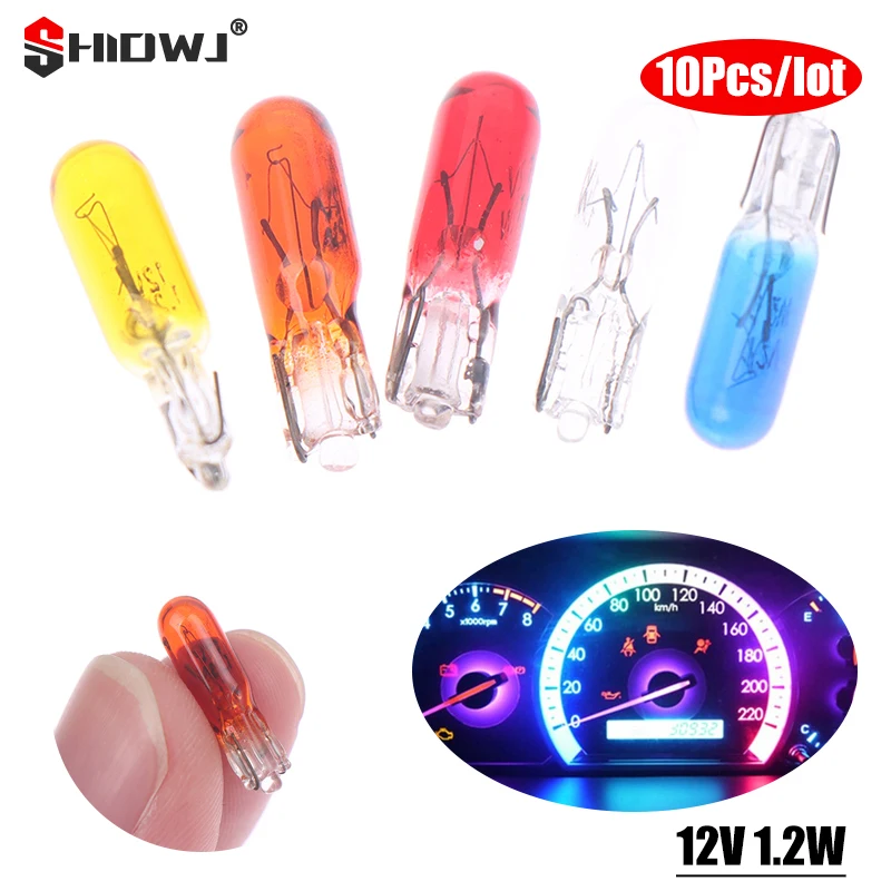 10Pcs-W2W-T5-12v-1-2w-Car-Halogen-Lamp-Instrument-Lights-Dashboard-Bulb ...
