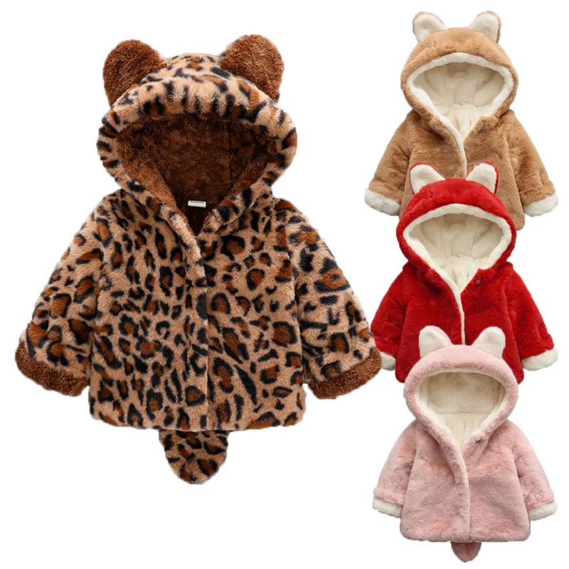 Baby Girls Warm Jackets Boys Hooded Outerwear 0-4 Years Baby Clothing ...