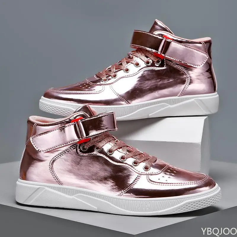 Luxury-Shiny-Gold-Casual-Shoes-Men-High-Top-Sneakers-Designer-Sequins ...