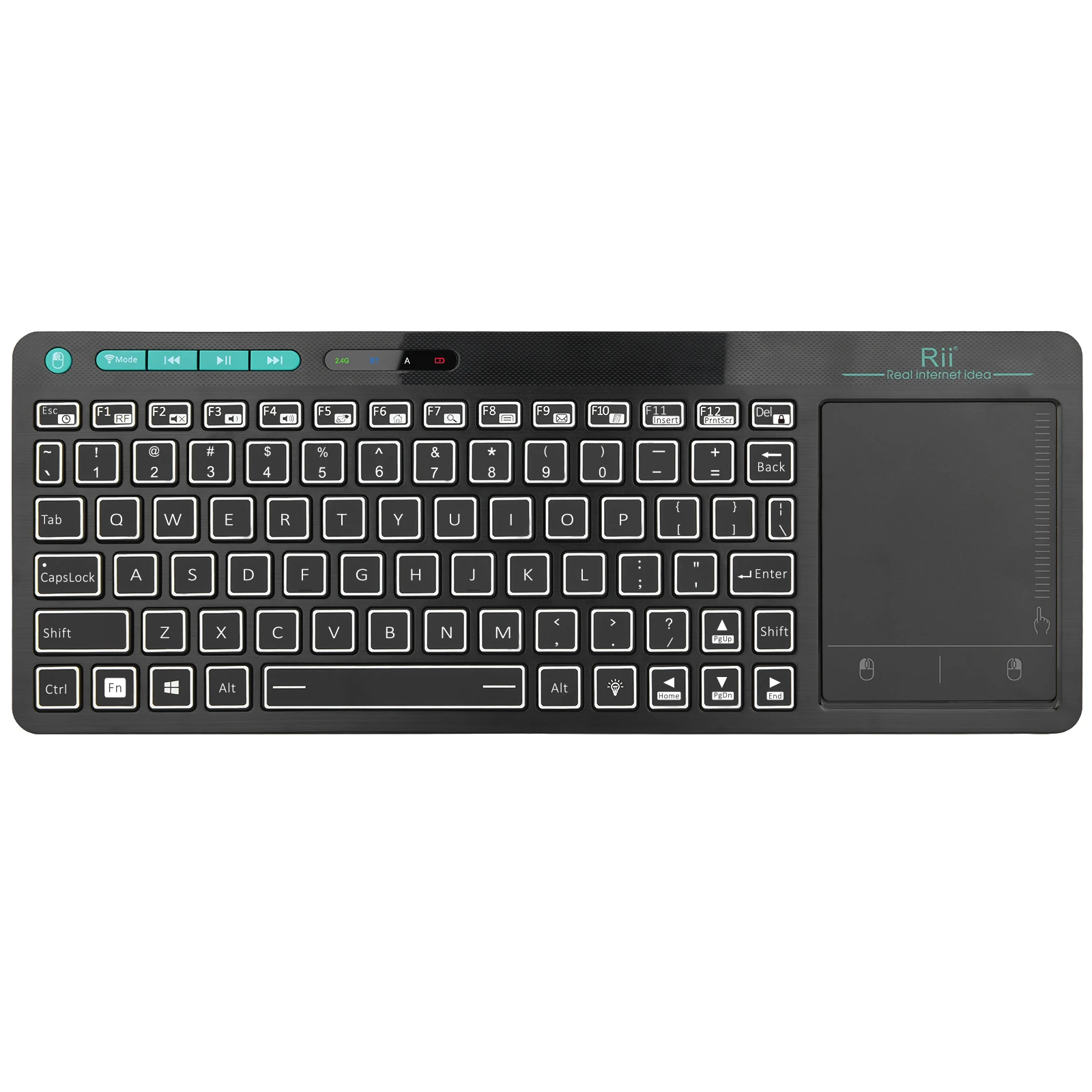 Rii-RT518S-Mini-Bluetooth-Wireless-2-LED-Color-Backlit-Multimedia-Keyboard-Mouse-Rechargable ...