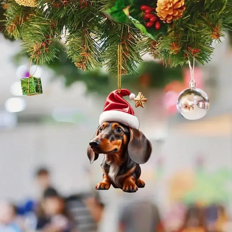 Cute-Dog-Natal-Enfeites-Fun-Dachshund-Dog-Hanging-Decora-o-para-casa ...