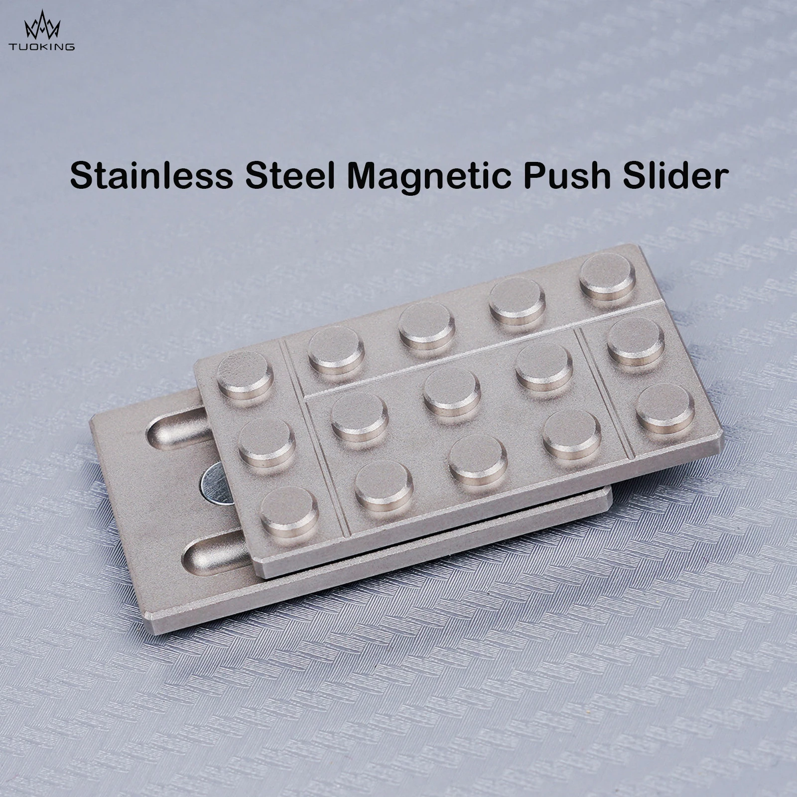 Magnetic Push Slider Fidget Slider EDC Fidget Toys for Adults Stainless ...
