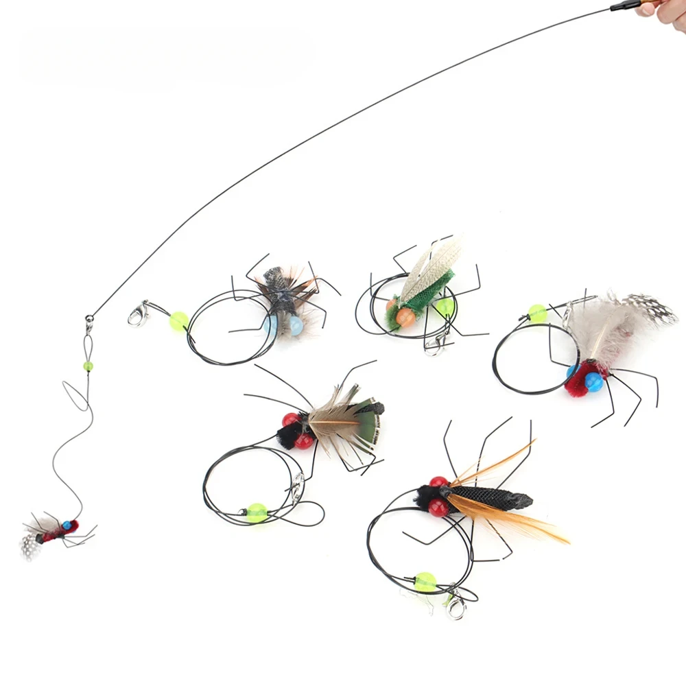 5pcs Simulation Small Flying Insects Replacement Accessories for Cat ...