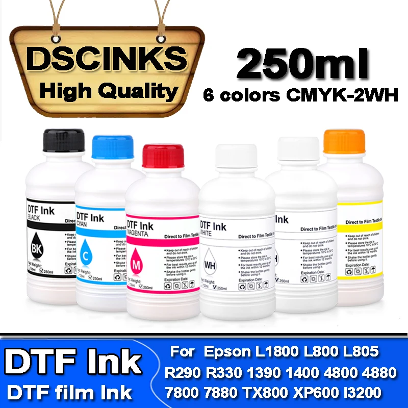 6PCS-250ML-DTF-ink-kit-for-direct-transfer-film-for-PET-film-DTF-ink ...