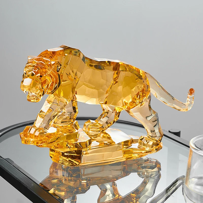Room-Decor-Acrylic-Crystal-Tiger-Statue-Ornaments-Study-Office-Desktop ...