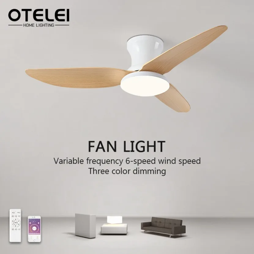 Simple-LED-Ceiling-Fans-Light-Intelligent-APP-Strong-Wind-and-Low ...