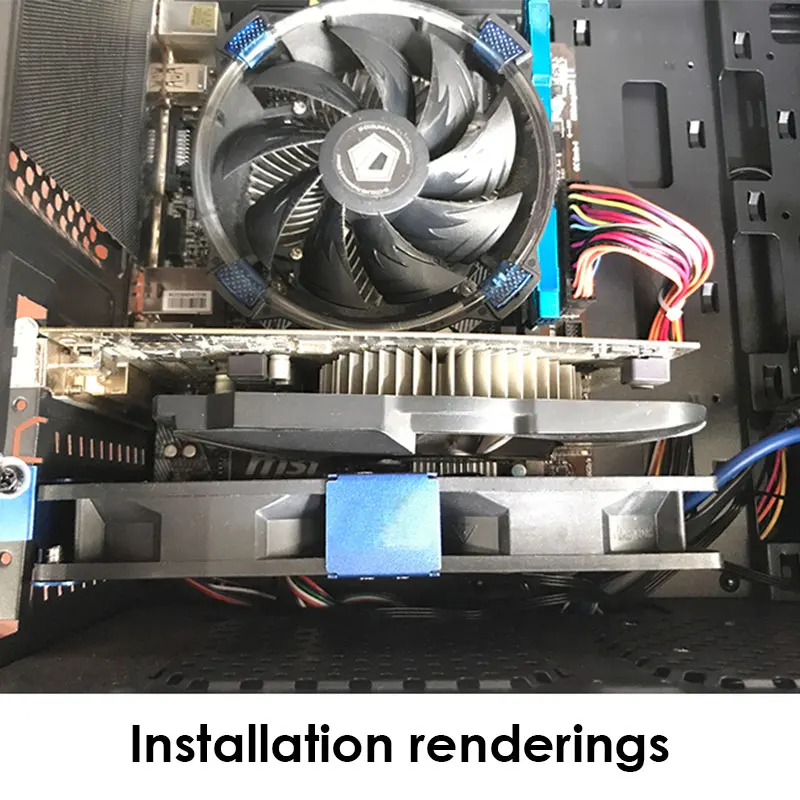 Video Graphics Card Water Cooler Radiator Graphics Card Cooler Dual Fan ...