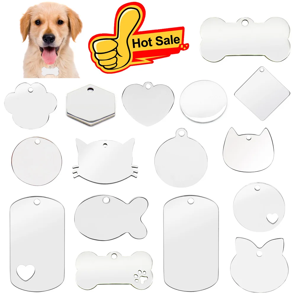 100Pcs-Dog-Cat-ID-Tag-Engraved-Personalized-Pet-Collar-Charm-Blank-Name ...