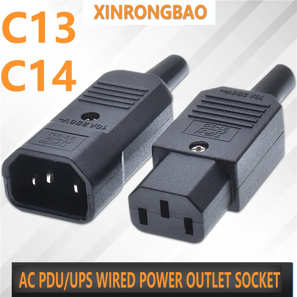 IEC C14 Socket Cold Appliance IEC Plug & Socket – C13/C14 250V 10A ...