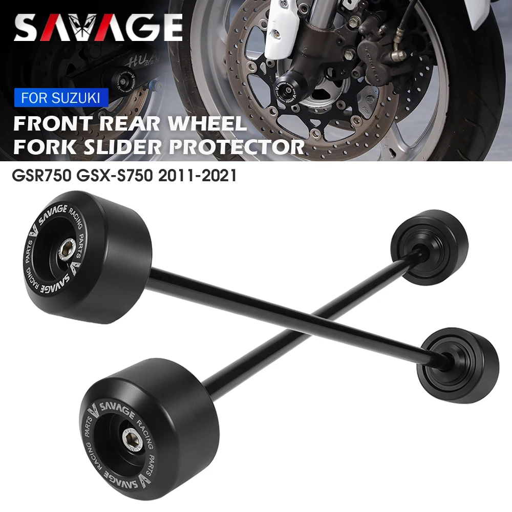 GSR750 GSXS750 Axle Fork Crash Slider per SUZUKI GSR 750 GSXS GSX S ...