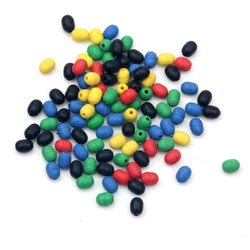 100pcs/bag Fishing Soft Rubber Anti-Collision Float Block Beads Anti ...