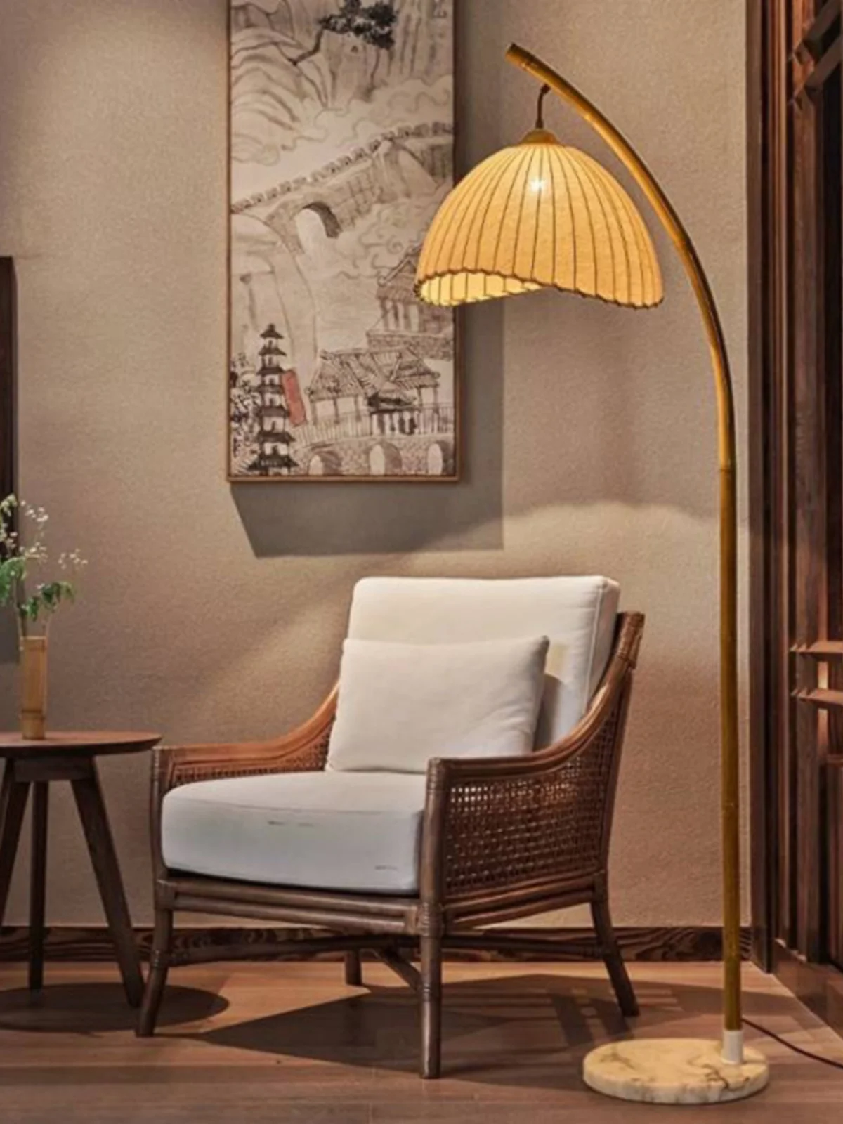 Floor-Lamp-Living-Room-Retro-Silent-Style-Zen-Bed-Breakfast-Study-Tea ...