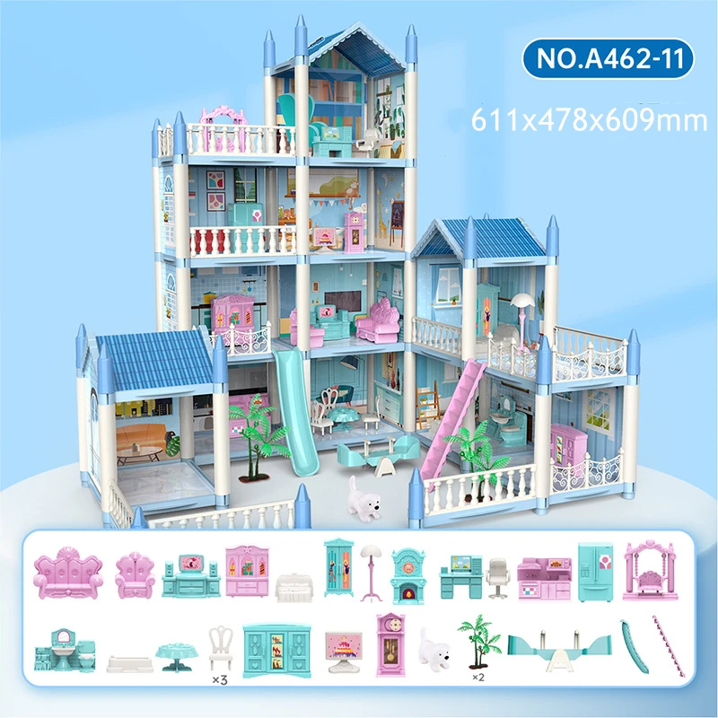 Diy 3d Cottage Lighting Villa Model Montessori Assembled Puzzle Large ...