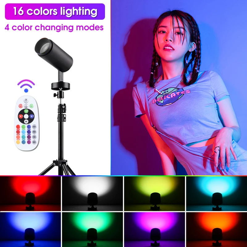 RGB Stage LED Spotlights Remote Control Disco Lights For DJ Party KTV ...