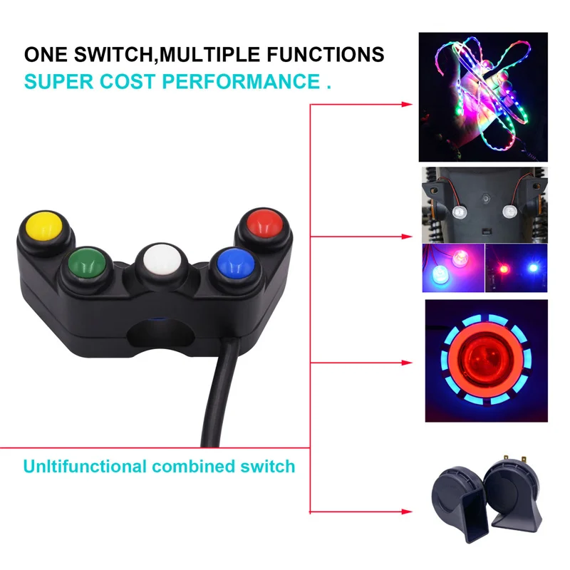 5-Buttons-Motorcycle-Handlebar-Headlight-ON-OFF-Controller-Control ...