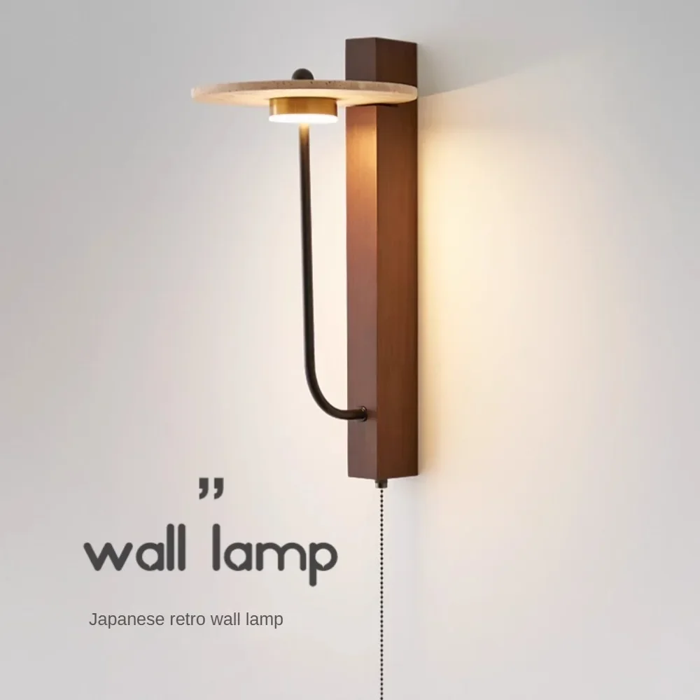 Vintage-Circle-Round-Natural-Stone-LED-Wall-Lamp-3000KParlor-Bedroom ...