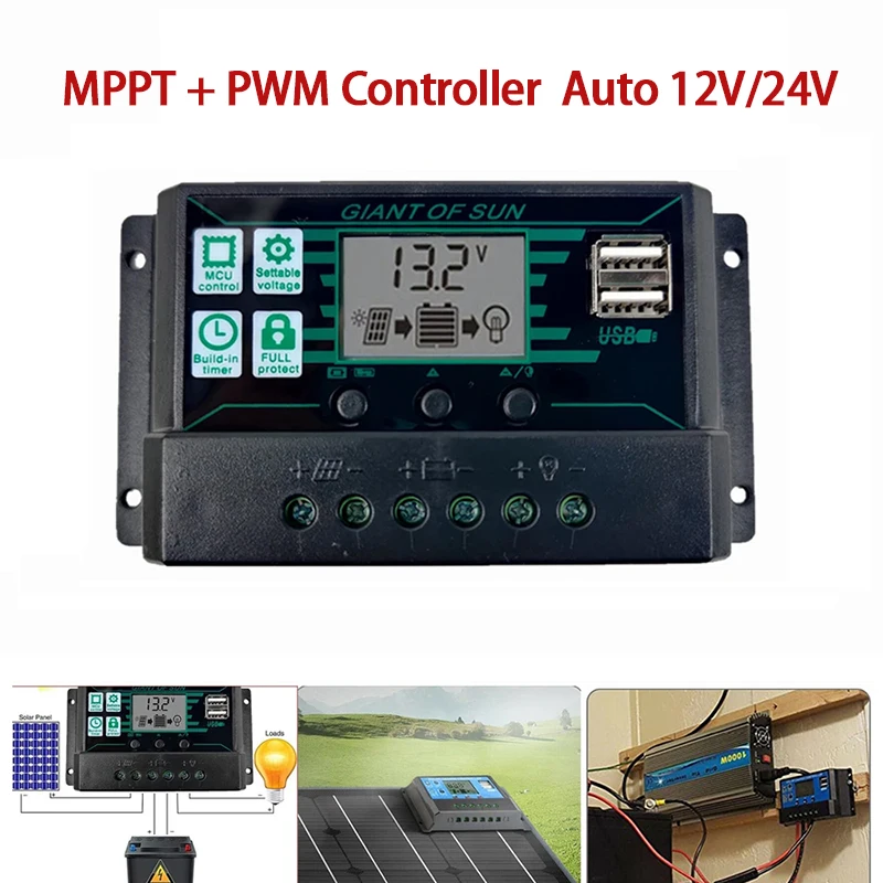 MPPT-PWM-12V-24V-Auto-Solar-Charge-Controller-Output-Solar-Panel-PV ...