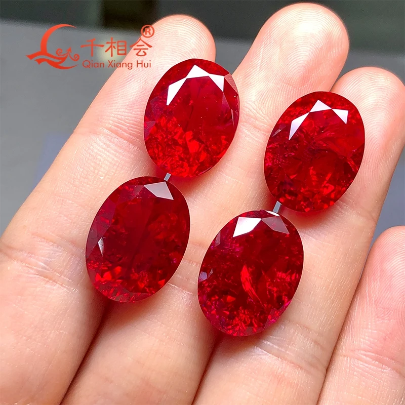 Pigeon-Blood-Red-color-lab-created-ruby-oval-shape-natural-cut ...
