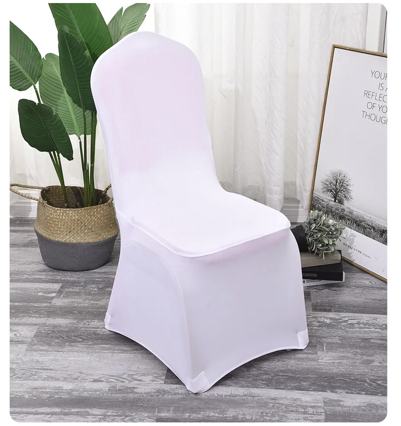50PCS Elastic Universal Chair Cover Siamese Chair Cover Hotel Wedding ...