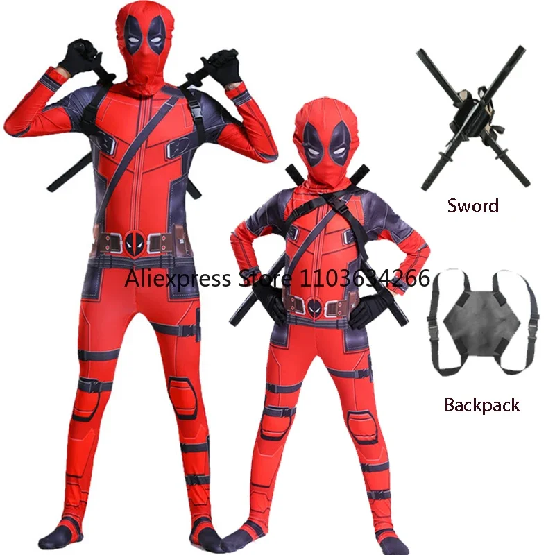 Adult-Deadpool-Costume-Men-Women-Kids-Cosplay-Mask-Suit-Jumpsuit ...