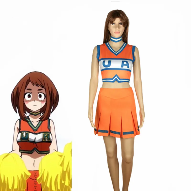 My Hero Academia Cheerleaders Ochako Tsuyu Bnha Cheer Uniform ชุดคอสเพล ...