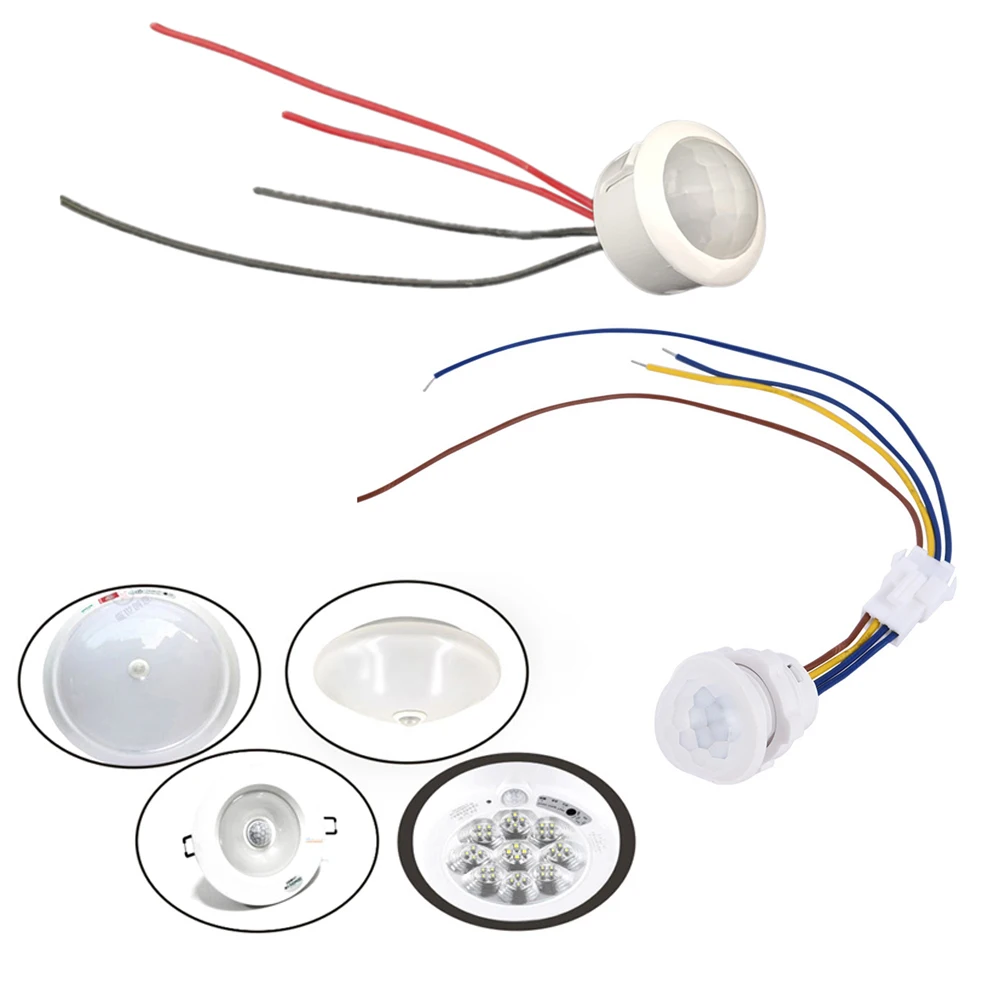 DC 12V 24V Wiring Infrared Sensor Ceiling Lamp Human Body Induction ...