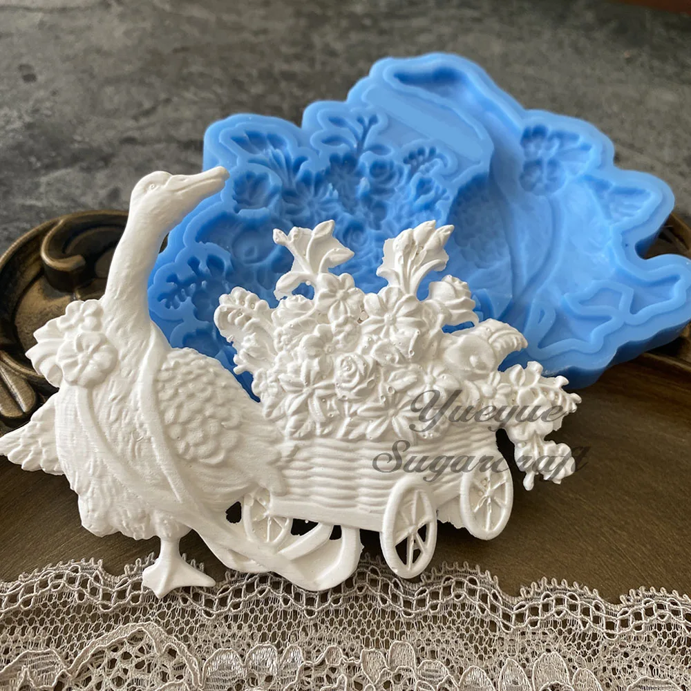 Goose Flower Silicone Mould cake mold fondant molds cake decorating ...