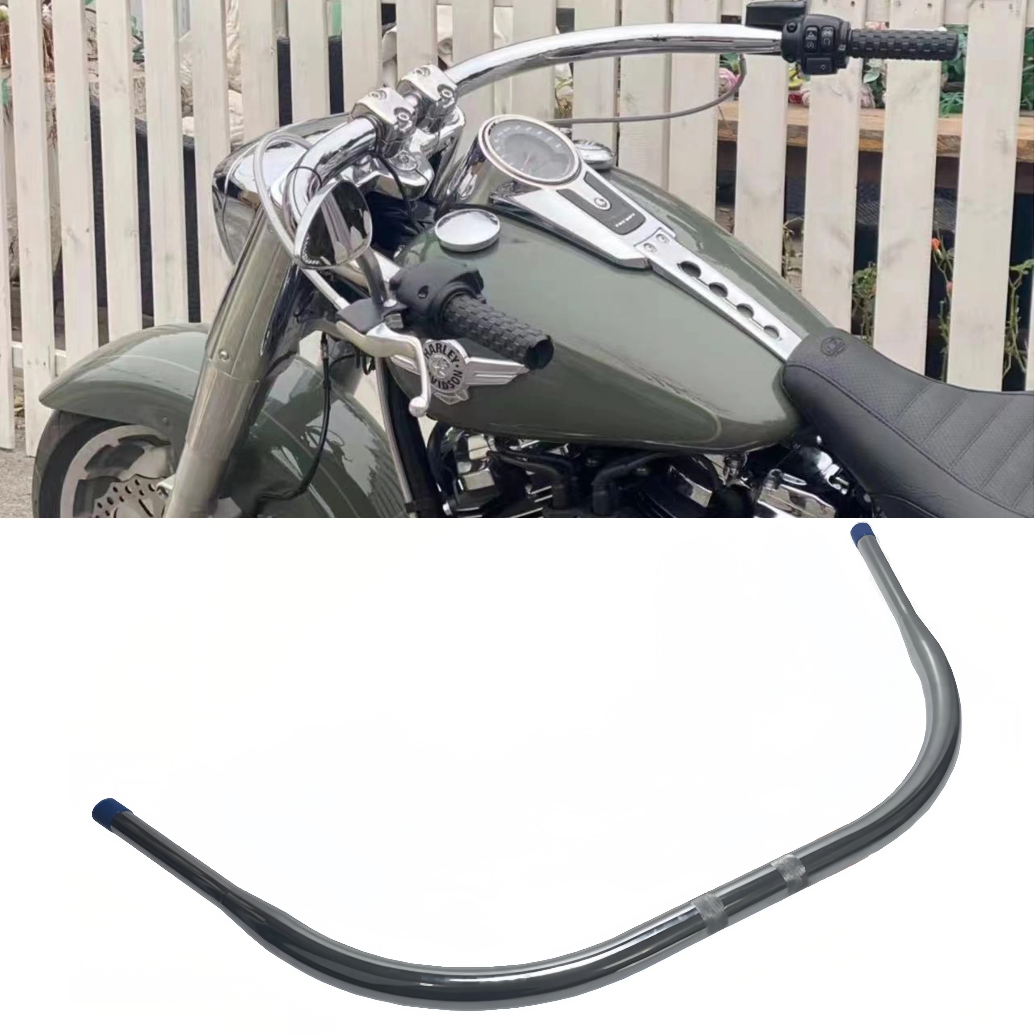 Motorcycle-Beach-Handlebar-1-1-2-For-Harley-Dyna-Soft-Tail-Fat-Boy ...