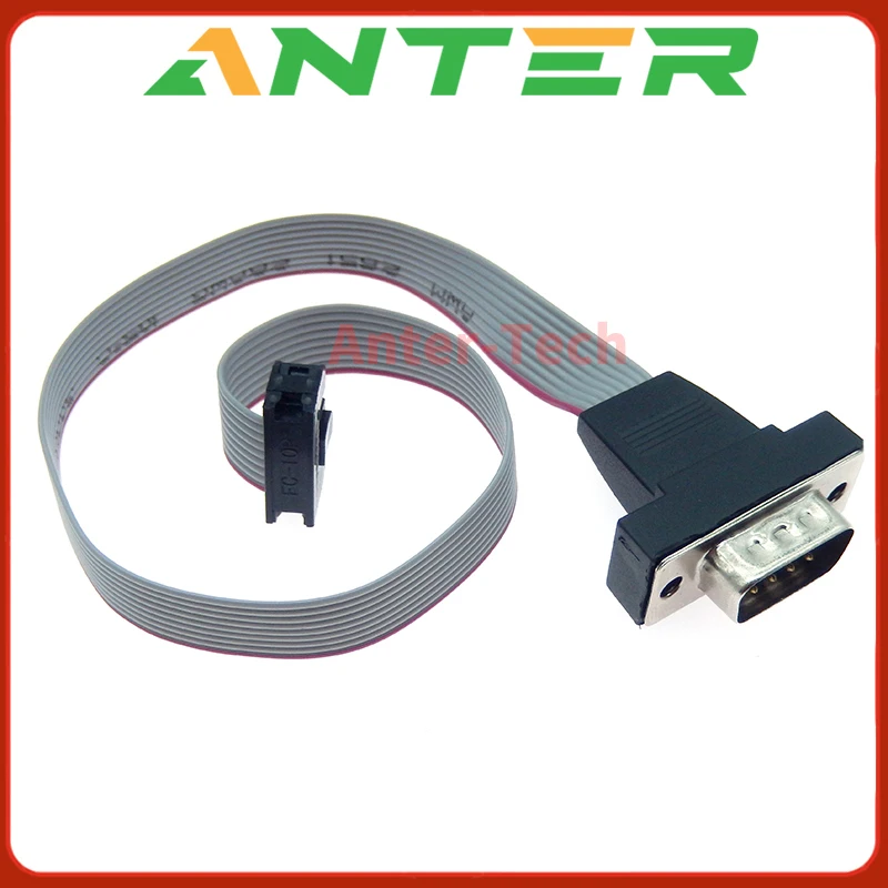 2PCS-30CM-DB9-MALE-to-FC-10P-FEMALE-CABLE-rs232-serial-port-connector ...