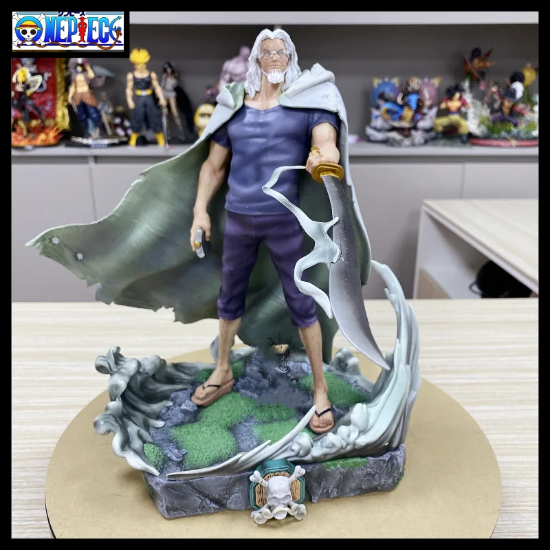 32cm One Piece Silvers Rayleigh Anime Figure Gk Action Figure Dark King ...