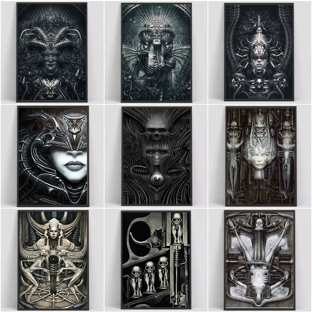 Alien-Horror-Hr-Giger-Li-Ii-Abstract-Posters-And-Print-Canvas-Painting ...