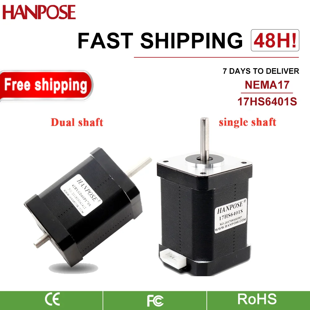 HANPOSE-17HS6401S-SZ-Double-motor-4-Leads-17HS6401S-2-Phase-Nema-17 ...
