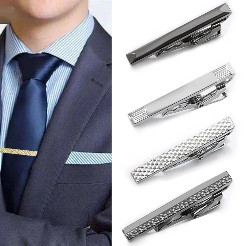 Metal Tie Clips Men's Suit Clip Simple Necktie Tie Bar Clasp Shirts Tie ...