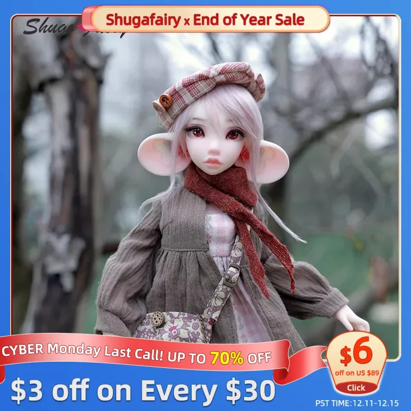 Autumn-Style-Shuga-Fairy-Yudit-1-4-BJD-Doll-Toy-with-Big-Ears-and-Big ...