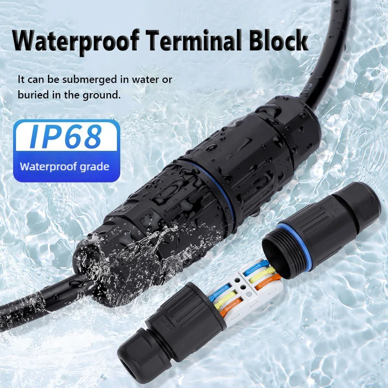 IP68 Waterproof Wire Connector Outdoor LED Light Connectors 2/3/4/5 Pin ...