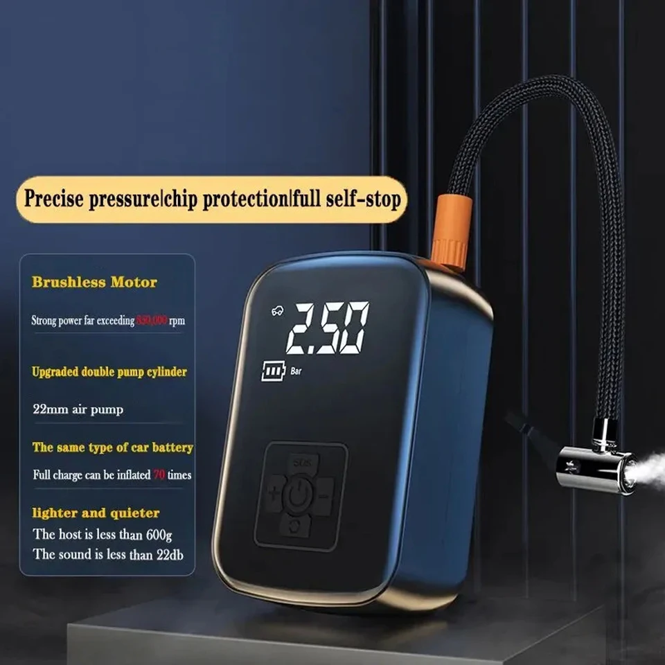 Digital Tire Pump Portable Tire Inflator Air Compressor - 150 PSI ...