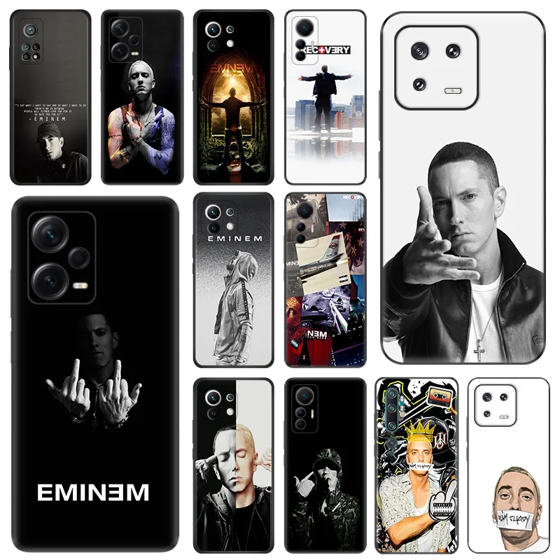 Coque-de-t-l-phone-noire-pour-Xiaomi-coque-souple-Eminem-RAP-GOD-Redmi ...