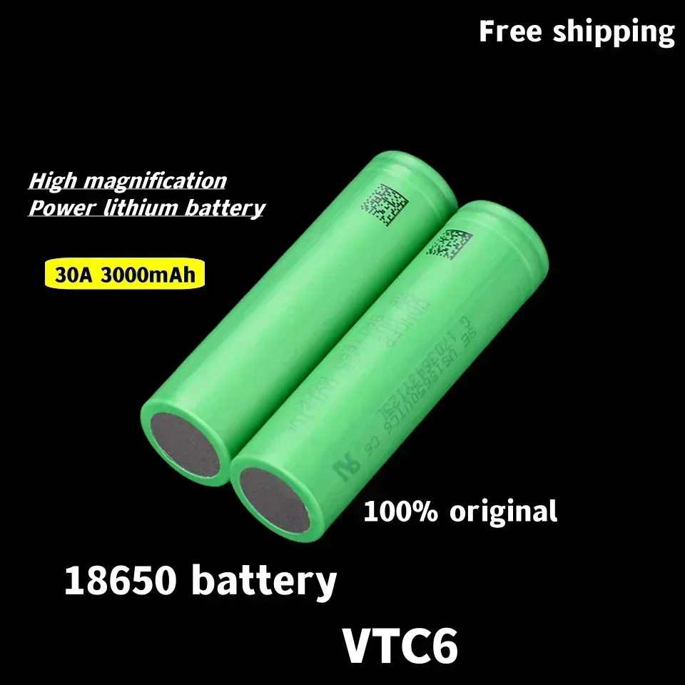 VTC6-3-7V-3000mAh-rechargeable-Li-ion-battery-18650-for-Sony ...