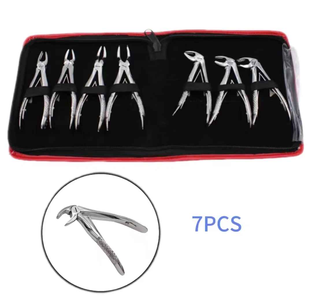 7pcs-Stainless-Steel-Dental-Forceps-Children-s-Tooth-Extraction-Forcep ...