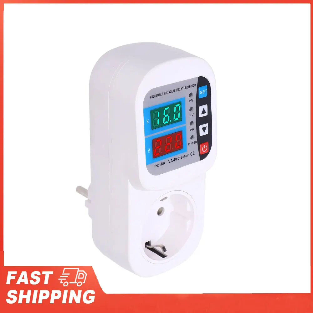 Surge Protector Outlet 16A Adjustable Digital Display Automatic Voltage ...
