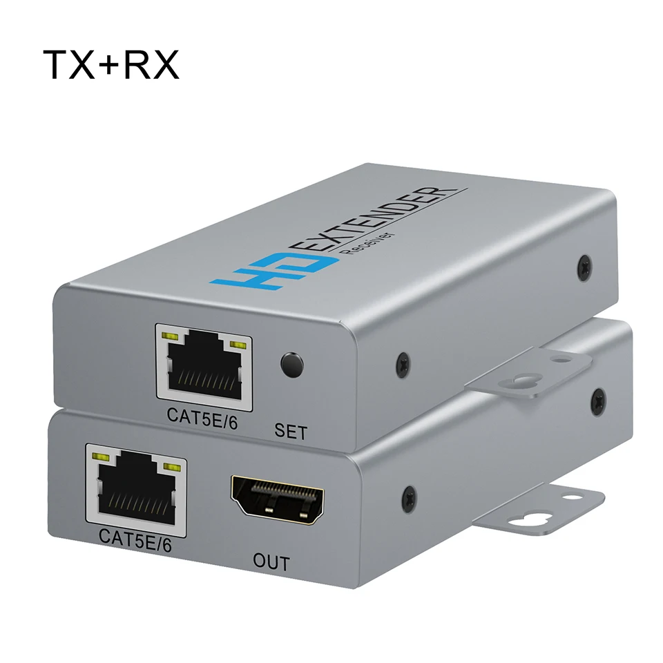 Extensor-de-rede-HDMI-sobre-IP-transmissor-por-RJ45-CAT5e-CAT6-extensor ...